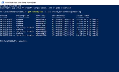 Check Windows Update History Using Powershell Or Cmd