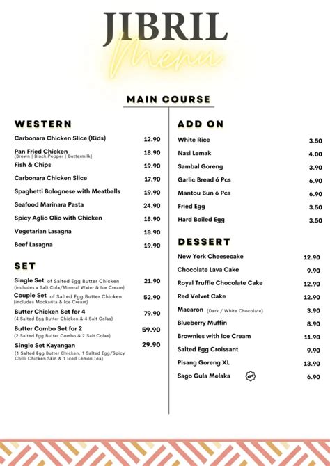 Jibril Menu Malaysia Prices Promos And Review Updated 2025
