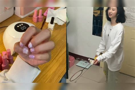 女大学生封校后开始整活：在宿舍打羽毛球做美甲，逼出新技能美甲羽毛球宿舍