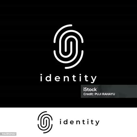 Tipe Simbol Vektor Sidik Jari Manusia Modern Sidik Jari Untuk Identitas