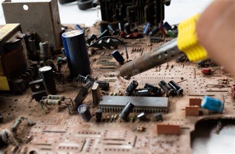 Capacitors And Transistors Stock Photo Image Of Isolated 7565736