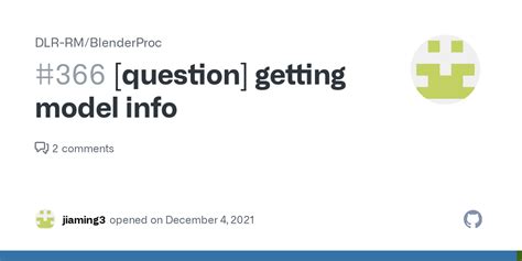 Question Getting Model Info · Issue 366 · Dlr Rmblenderproc · Github