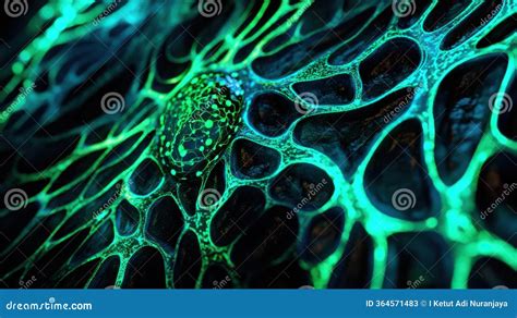 Stunning Microscopic View Of A Green Plant Cell Unveiling Cellular Structure And Function Stock