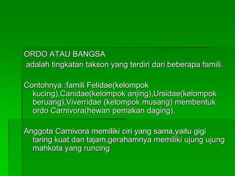 Tingkatan Takson Dalam Klasifikasi Mahluk Hidup PPT
