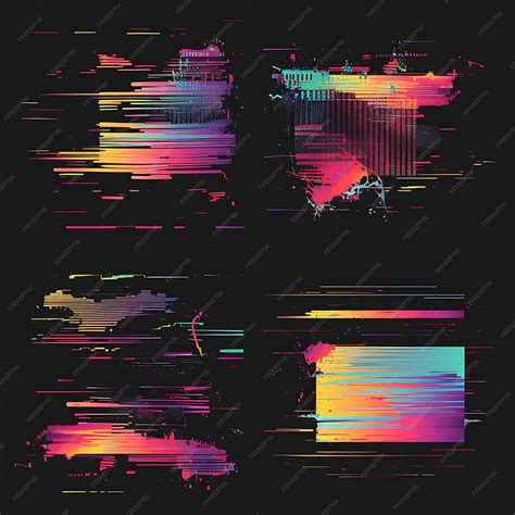 Premium Photo Colorful Glitch Art Corrupted Monitor Panels Digitally