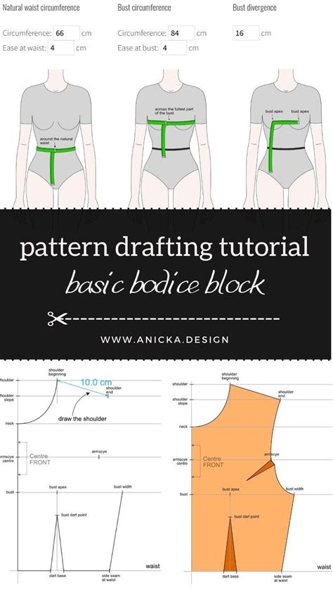 Taking Body Measurements For Drafting A Basic Bodice Block Pattern