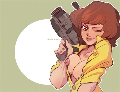 Rule 34 April Oneil April Oneil Tmnt 1987 Areolae Breast Slip