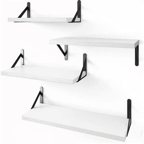 Cubilan 165 In W X 61 In D White Composite Decorative Wall Shelf 4