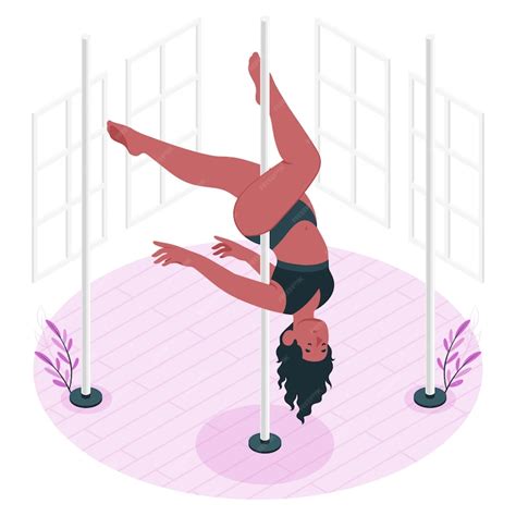 Free Vector Pole Dance Concept Illustration