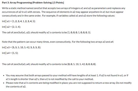 Solved Part 3 Array Programming Problem Solving 5