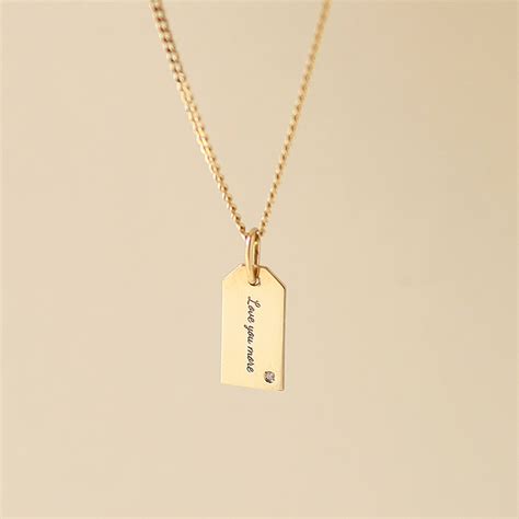 3030 앨리스 미니 네임태그 목걸이 탄생석 펜던트 라토프 La Taupe