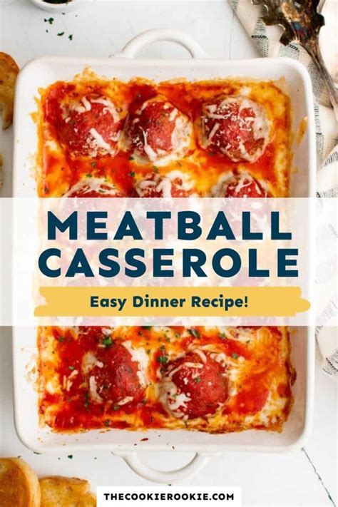 Meatball Casserole Recipe The Cookie Rookie®