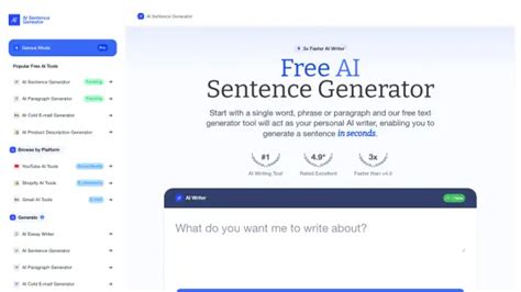 Ai Sentence Generator 3x Faster Ai Writer For Instant Sentence Generation