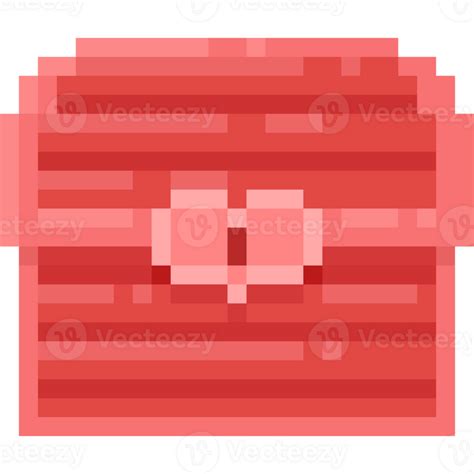 Pixel Art Pink Treasure Chest Icon 28651696 Png
