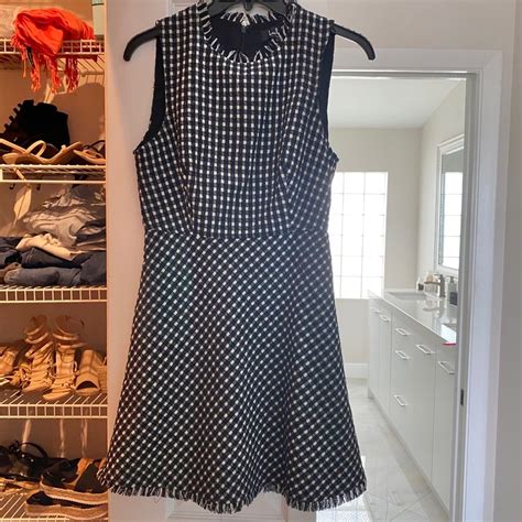 Lulus Checkered Plaid Tweed Dress Gem