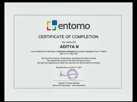 Aditya N On Linkedin Internship Experience Engineering 11 Comments