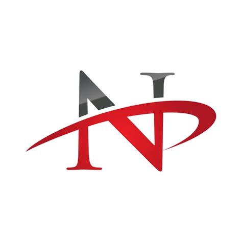 N Blue Initial Company Swoosh Logo Stock Vector Image By ©ariefpro