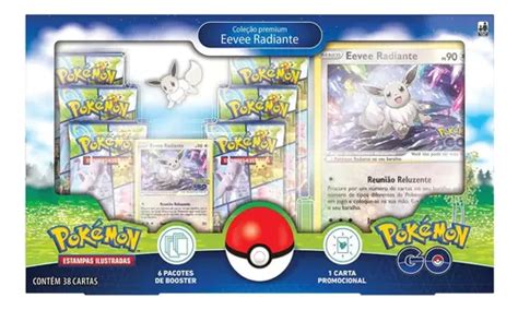 Box Coleção Premium Eevee Radiante Pokemon Go Parcelamento Sem Juros