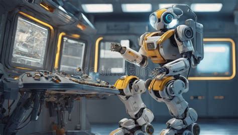autonomous robot operating control panel stock image image of
