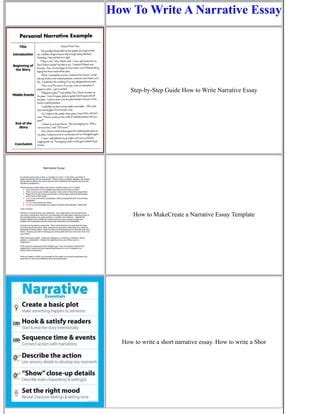 How To Write A Narrative Essay PDF
