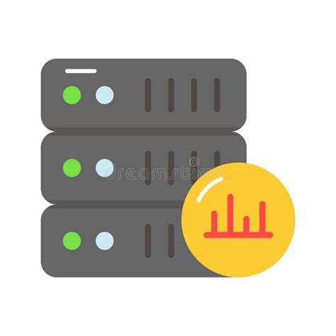 Bar Chart With Data Server Showing Concept Vector Of Server Analysis