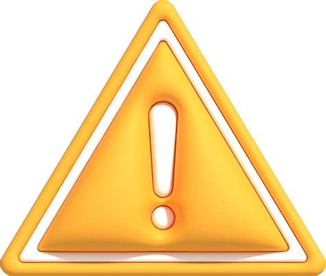 Señal De Advertencia Linda 3d Con Icono De Signo De Exclamación Señal