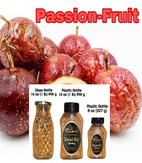 Passion Fruit Flavor Infused Honey 100 Natural Raw And Unfiltered