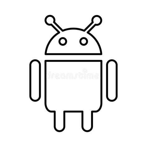 Android Icon In Line Style Stock Illustration Illustration Of Line
