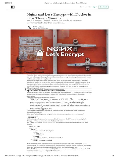 nginx and let s encrypt with docker in less than 5 minutes pdf