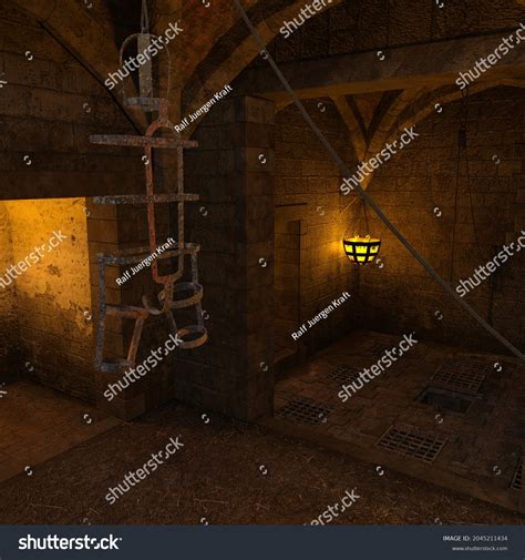 지하 감옥의 3d 그림 스톡 일러스트 2045211434 Shutterstock