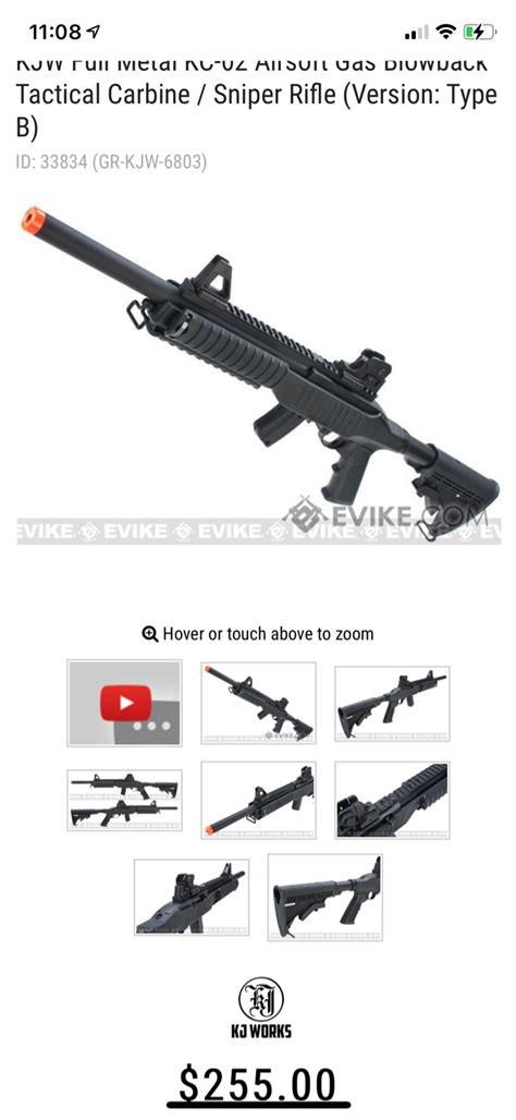 Sold Kjw Kco2 Rifle Hopup Airsoft