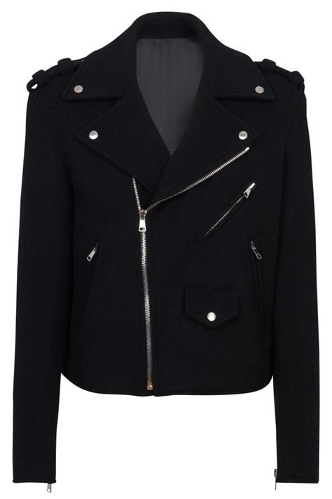 Balmain Felted Wool Peacoat Black Clothing From Circle Fashion Uk