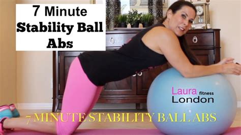7 Minute Stability Ball Abs Laura London Fitness Stability Ball Abs