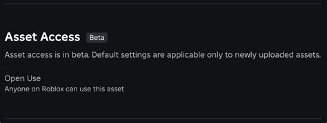 Asset Privacy Documentation Roblox Creator Hub