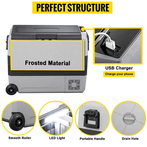 VEVOR Nevera Portátil Eléctrica L W Refrigerador Portátil con Zonas V Nevera