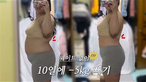 다이어트 브이로그 35 운동 없이 10일 만에 5kg 빼기 굶는 다이어트 고도비만 헬린이 운동 브이로그 등산 브이로그