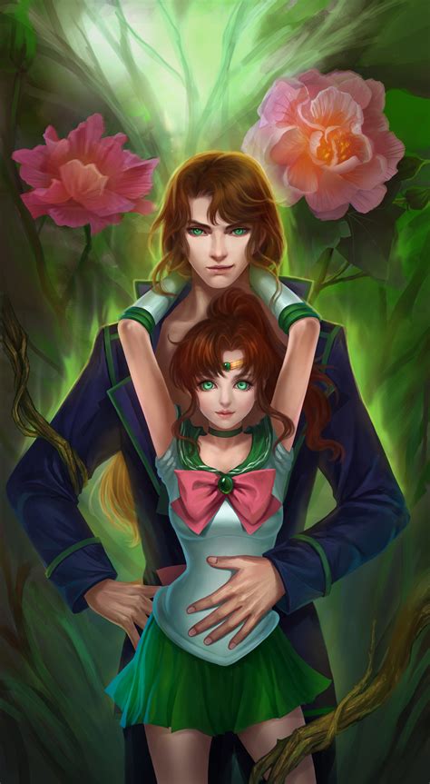 Kino Makoto Sailor Jupiter And Nephrite Bishoujo Senshi Sailor Moon