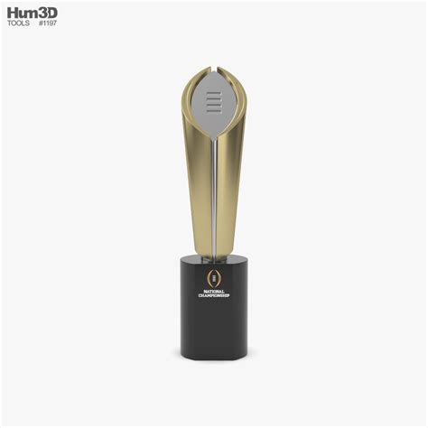 College Football Playoff National Championship Trophy 3d Model Life