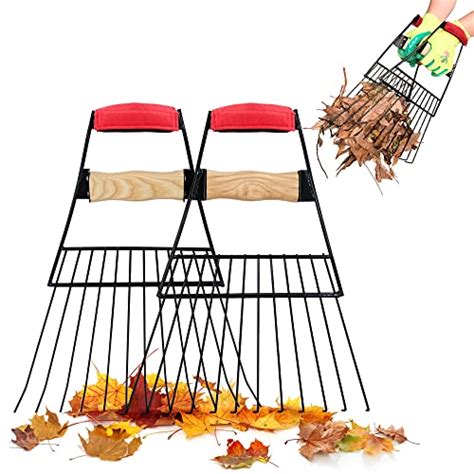 Colwelt Steel Garden Leaf Grabber Rugged Steel Leaf Scoops For Lawn
