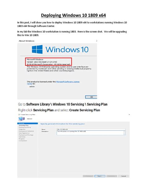 Deploying Windows 10 1809 X64 Pdf