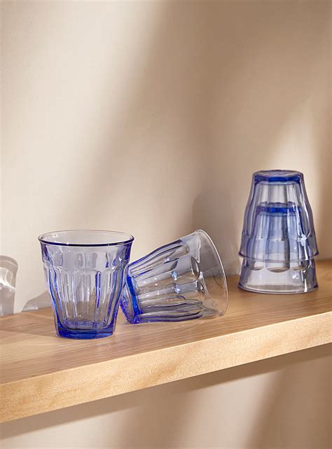 Picardie Small Indigo Glasses Set Of 4 Duralex Dinnerware