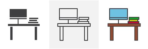 작업 공간 아이콘은 검은 색과 컬러 버전으로 설정되었습니다 가구에 대한 스톡 벡터 아트 및 기타 이미지 가구 깔끔한 깨끗한 Istock