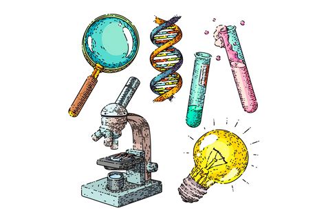 Science Chemistry Set Sketch Hand Drawn Graphic By Pikepicture · Creative Fabrica