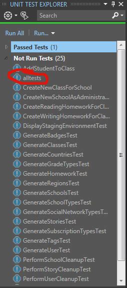 Unit Testing How Do I Run Only Ordered Tests Stack Overflow
