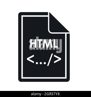 Simple HTML File Icon Html Extension Editable Vector Stock Vector Image Art Alamy