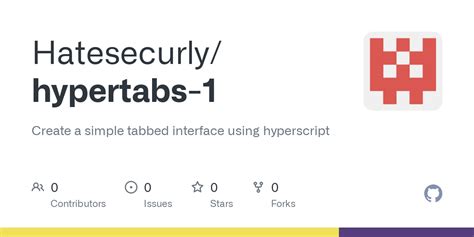Github Hatesecurly Hypertabs Create A Simple Tabbed Interface