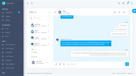 Datta Able Tailwind Dashboard Template