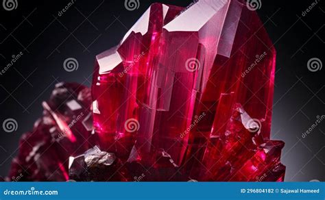 A Close Up View Of A Red Beryl Bixbite Crystal In Ultra Hd Stock