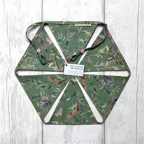 Green Floral Bunting Decorations Fireplace The British Craft House