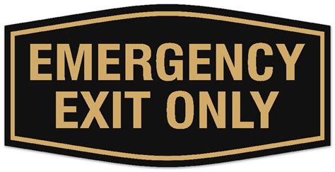 Signs Bylita Fancy Emergency Exit Only Sign Laser Engraved Lettering